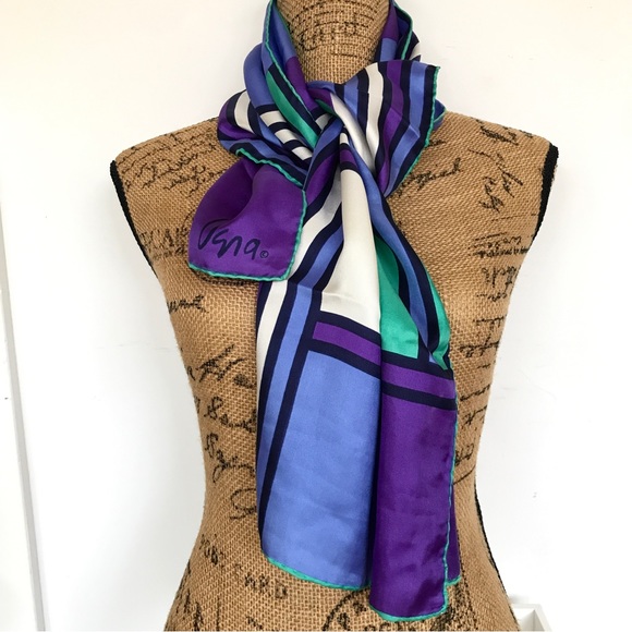 Vintage | Accessories | Vintage Vera Neumann Mod Silk Scarf Handrolled ...